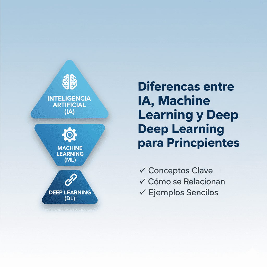 Diferencias entre IA, Machine Learning y Deep Learning para Principiantes